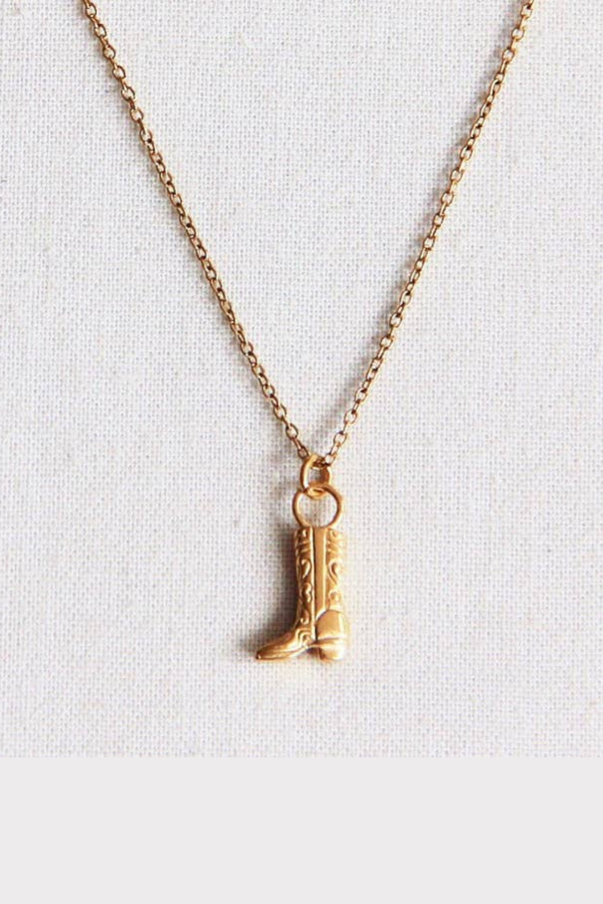 Cowboy Boot Gold Necklace – The Farmers Wife