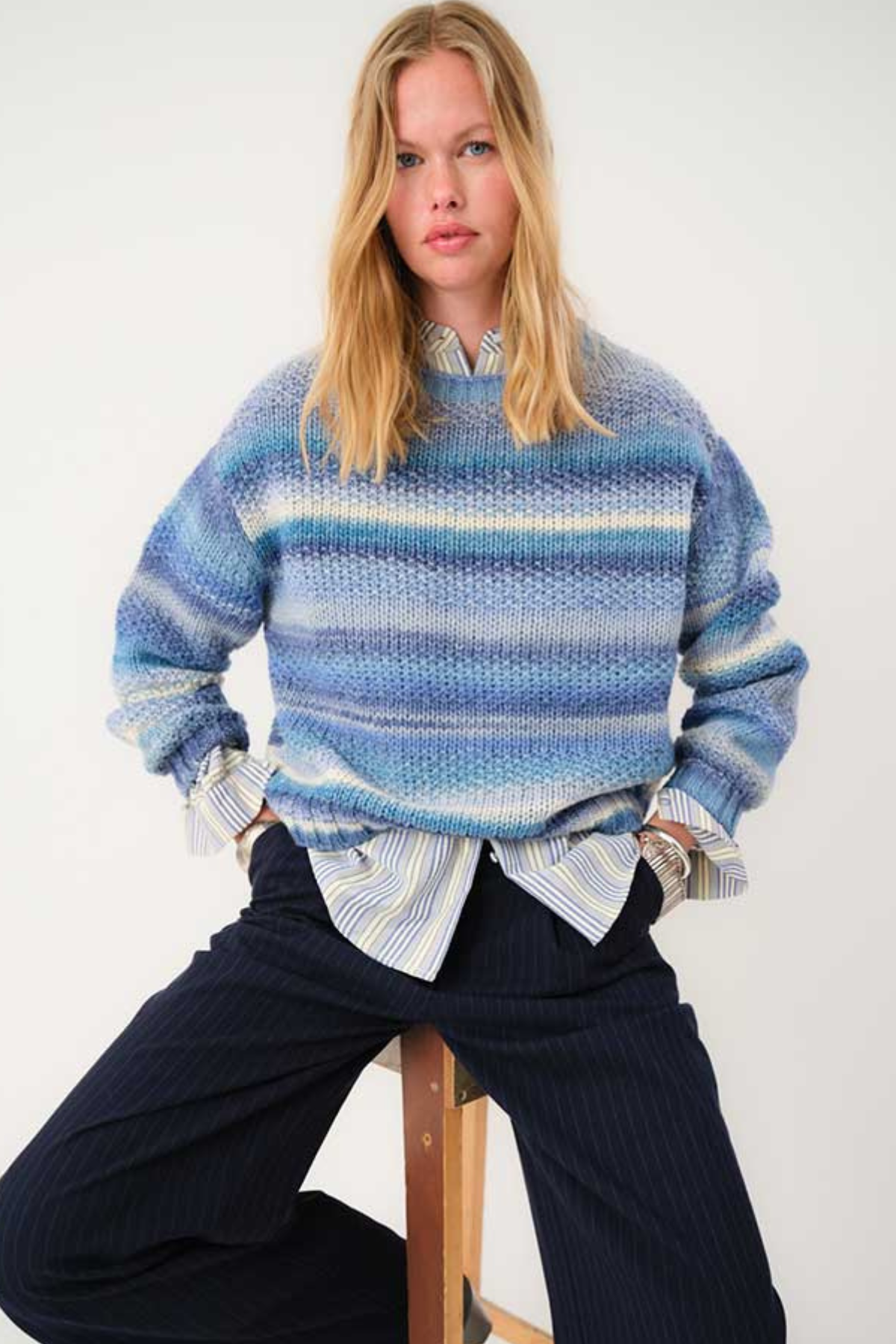 Fairhaven Jumper Light Blue – The Farmers Wife