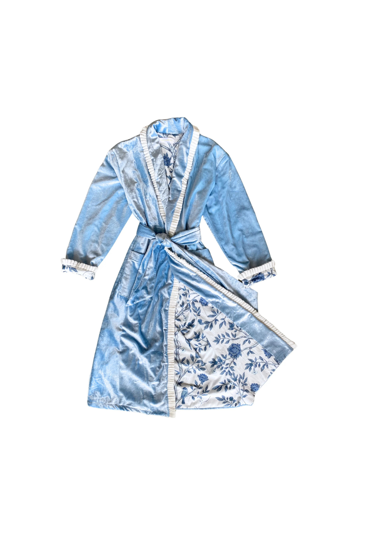 Versailles Reversible Velvet Robe Blue – The Farmers Wife